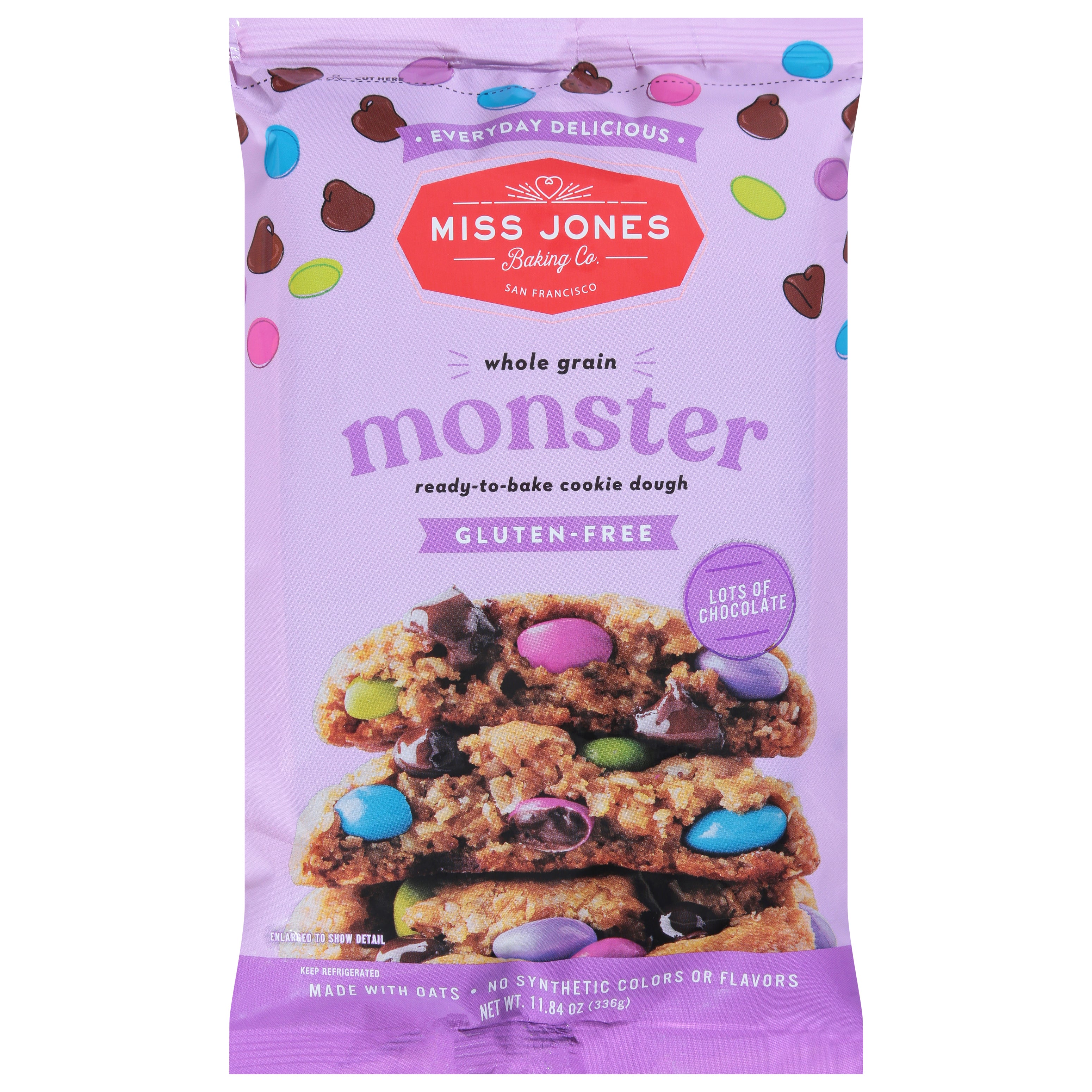 Miss Jones Baking Co. Gluten-Free Ready-to-Bake Monster Cookie Dough 1 ...